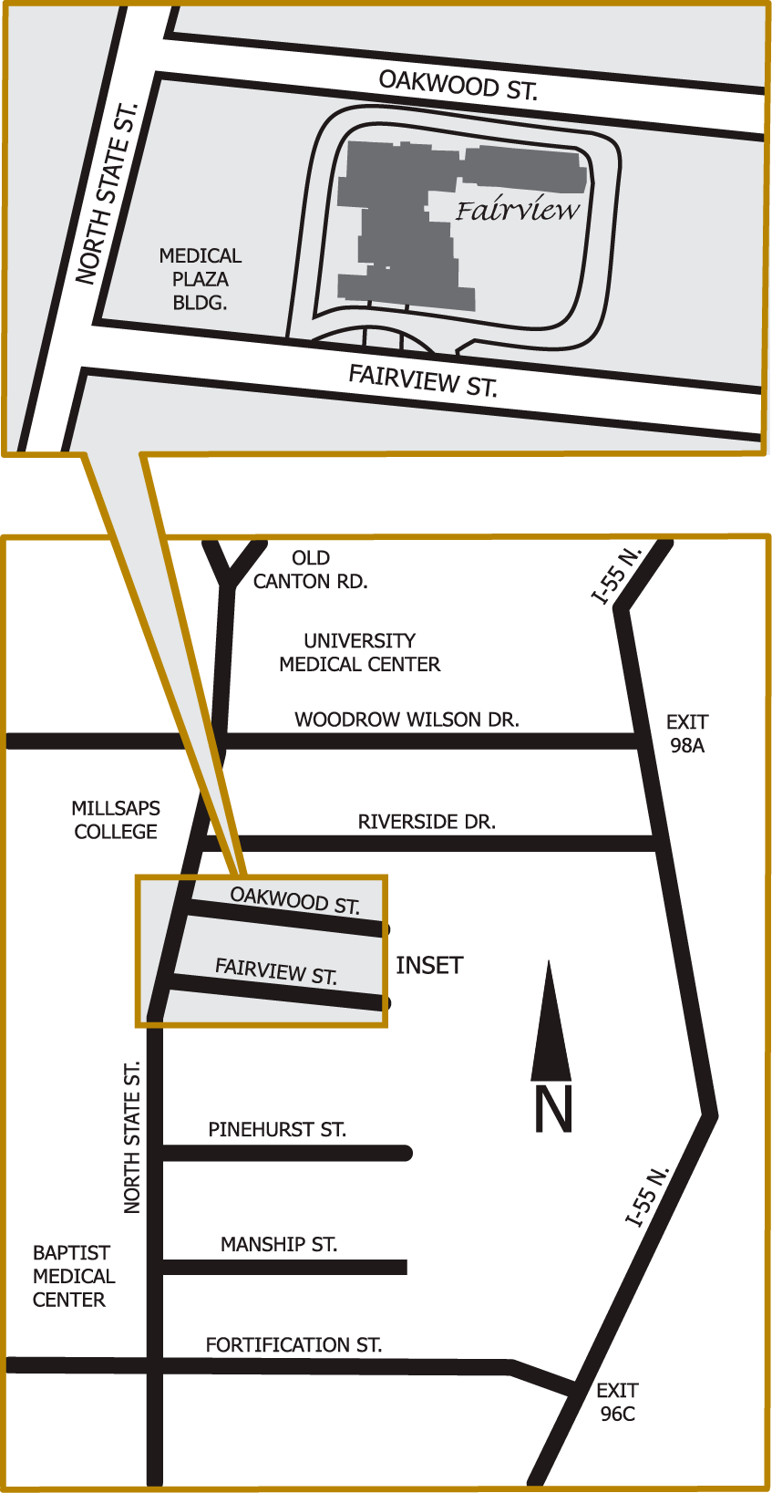 Directions | Jackson MS Hotels Near Airport | Fairview Inn